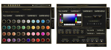 Second Life Marketplace - " VOOH " AMITY GARTER MIX & MATCH 40 COLORS ...
