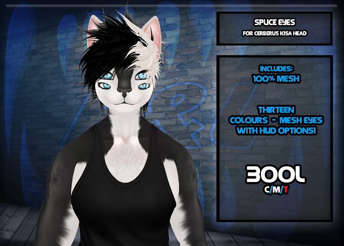 Second Life Marketplace - F&L - Splice Eyes - Cerberus: Kisa Head Mod ...