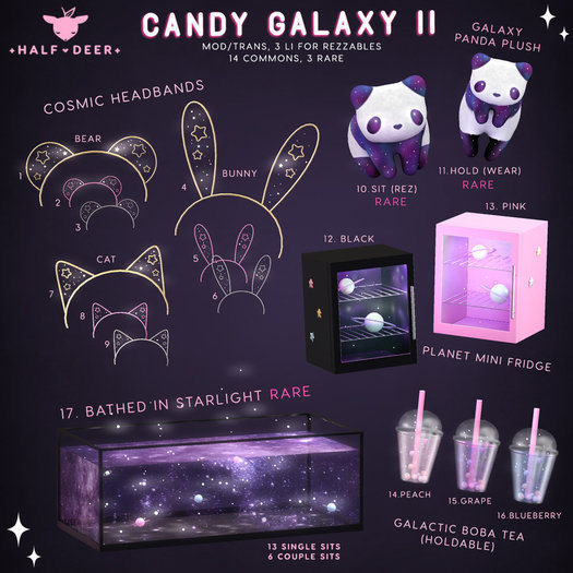 Second Life Marketplace - +Half-Deer+ Candy Galaxy II - Cosmic Bunny ...