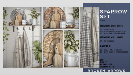 Second Life Marketplace - BROKEN ARROWS - Sparrow Set - FATPACK