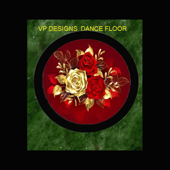 Second Life Marketplace - GOLDRED ROSES Dance Floor