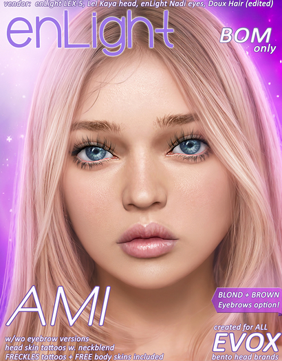 Second Life Marketplace - enLight AMI 5-satin BOM skin (EvoX)