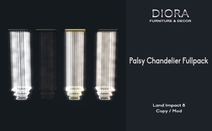 Second Life Marketplace - DIORA Palsy Chandelier Fullpack