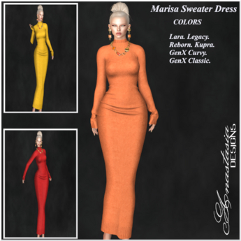 Second Life Marketplace - AD Marisa Sweater Dress Colors