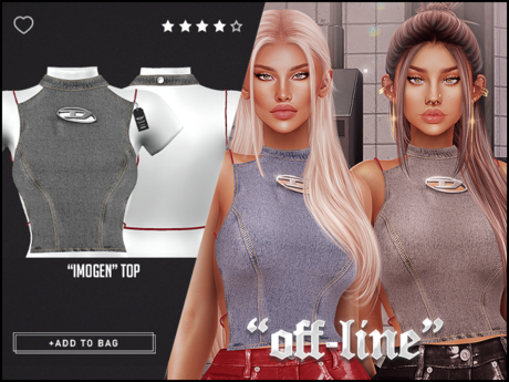 Second Life Marketplace - "Off-Line" x "Imogen" Top / Smoke