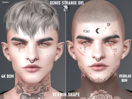 Second Life Marketplace - GENUS STRANGE FACE SHAPE MALE 2.1 M001 ...