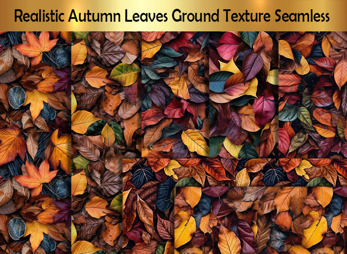 Second Life Marketplace - Realistic Autumn Leaves Ground Texture Seamless B