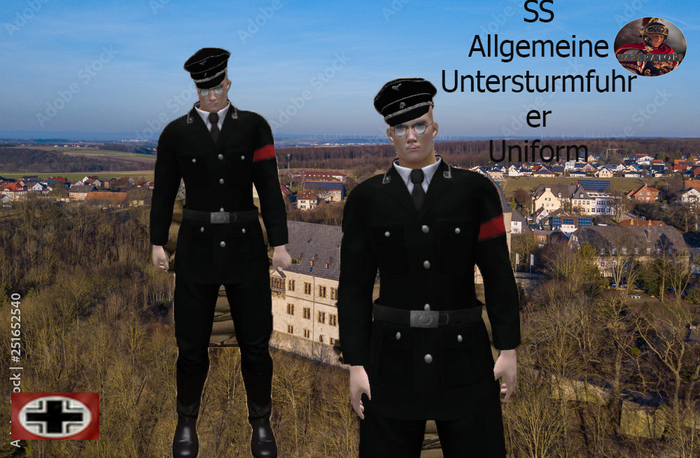 Second Life Marketplace - WW2 ALLGEMEINE SS UNTERSTURMFUHRER UNIFORM 3.0