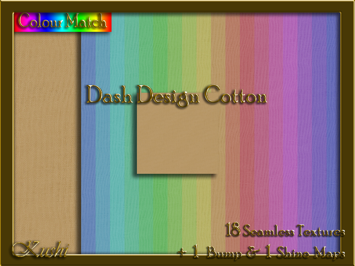 Second Life Marketplace - Dash Design Cotton Solid Seamless Texture Pack
