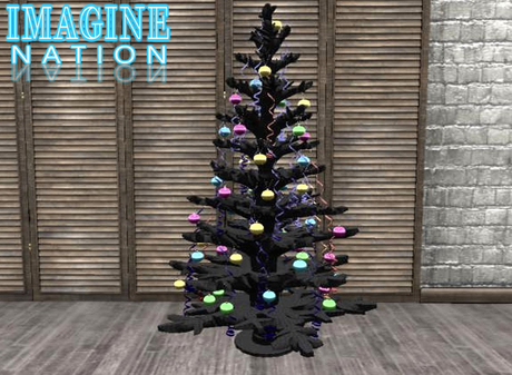 Second Life Marketplace - Imagine Cartoon Christmas Tree-Onyx