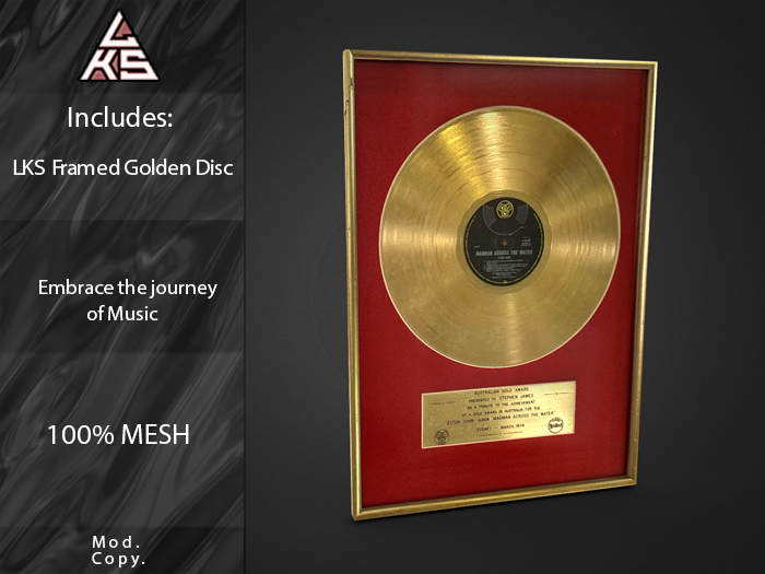 Second Life Marketplace - LKS Gold Disc Framed