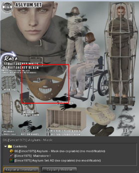 Second Life Marketplace - 06.[Since1975] Asylum - Mask