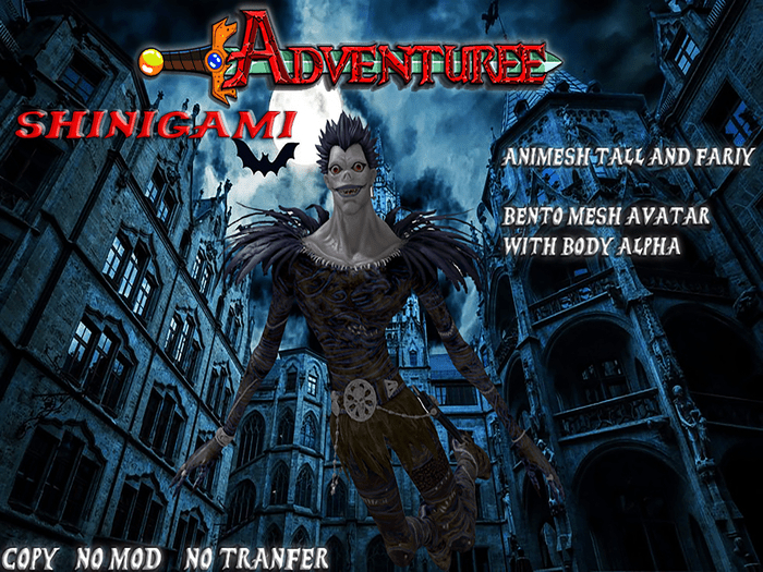 Second Life Marketplace - Adventuree// Shinigami Avatar/Animesh FatPack
