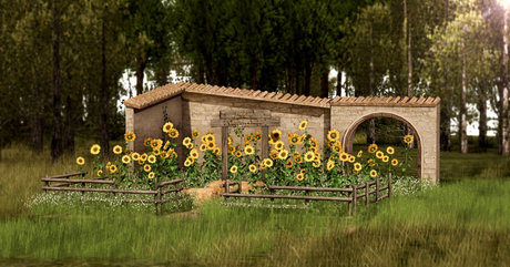 Second Life Marketplace - Amitie Sunflower Garden Backdrop