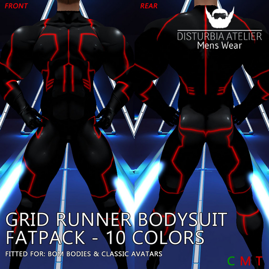 Second Life Marketplace - Disturbia Atelier - Grid Runner Suit FATPACK ...
