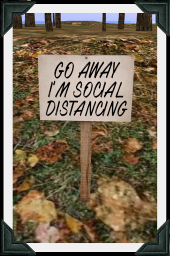 Second Life Marketplace - floorplan. social distancing yard sign [box]