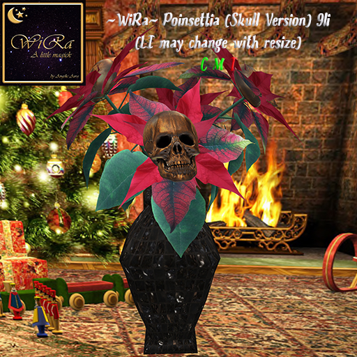 Second Life Marketplace - ~WiRa~ Poinsettia (Skull Version) (Box)