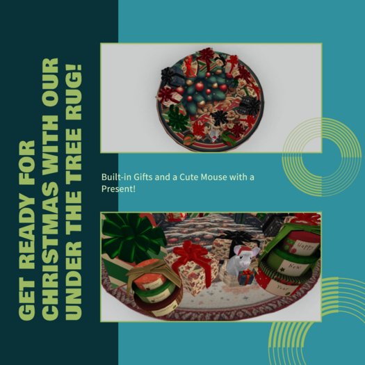 Second Life Marketplace - Under the tree Christmas tree skirt/rug and ...
