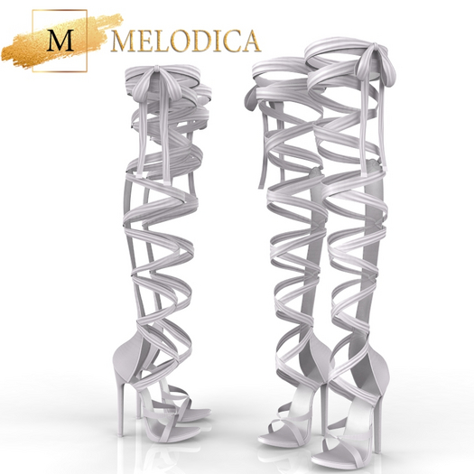 Second Life Marketplace - White Ribbon Heels REBORN