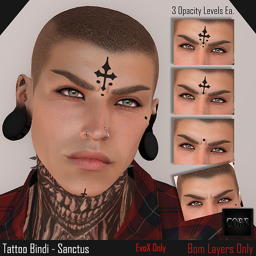 Second Life Marketplace - ::: Core ::: Tattoo Bindi - Sanctus (EvoX)