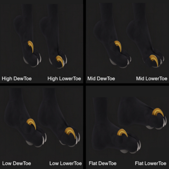 Second Life Marketplace - Stixx - FeetyPeets BoM Rigged Raptor Toes FEM