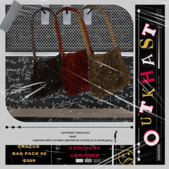 Second Life Marketplace - [OUTKHAST] - CRACUS BAG PACK 02