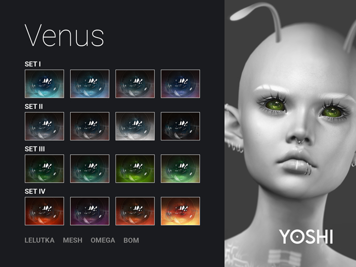 Second Life Marketplace - YOSHI - Alien Eyes - Multicolor Eyes ...
