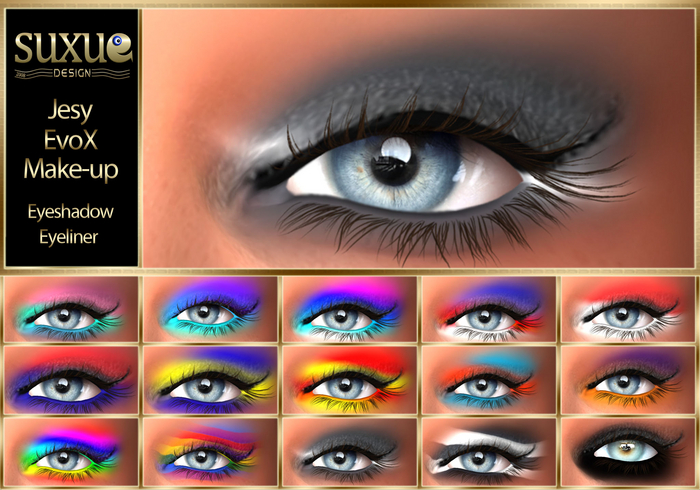 Second Life Marketplace - Makeup Lelutka EvoX Eyeshadow Eyeliner