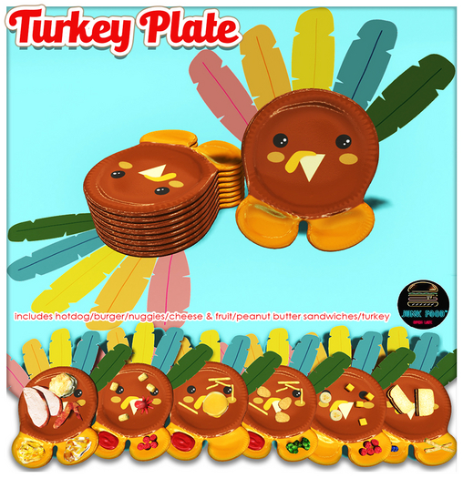 Second Life Marketplace - Junk Food - Animal Pal Plate (Turkey) v2