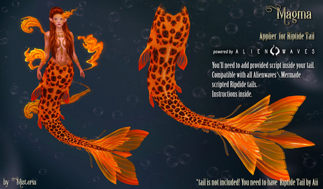 Second Life Marketplace - Misteria - Magma applier for Riptide tail