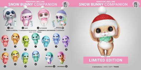 Second Life Marketplace - SEmotion Libellune Snow Bunny Companion ...