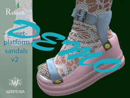 Second Life Marketplace - Sweet platform-sandals-v2-Rebirth-demo
