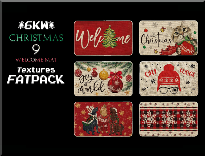 Second Life Marketplace - *6KW* FULL PERM Christmas 9 Welcome Mat ...