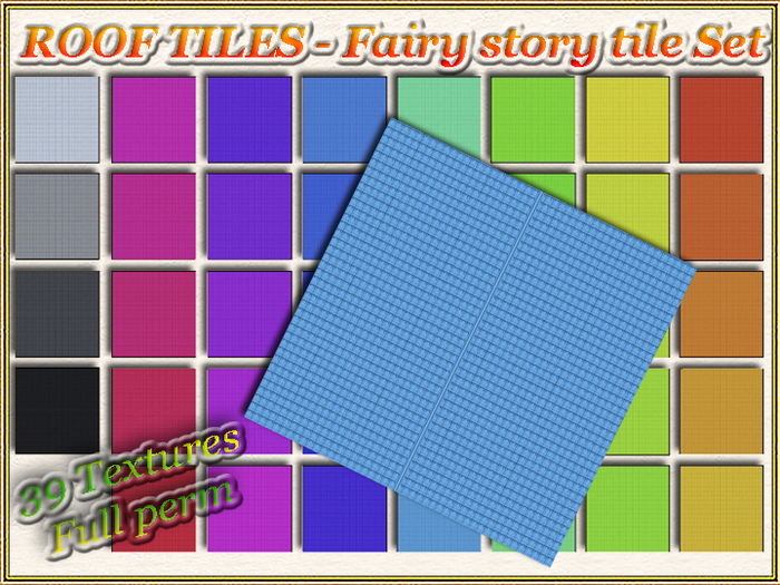 Second Life Marketplace - ROOF TILES - Fairy story tile Set (39 ...