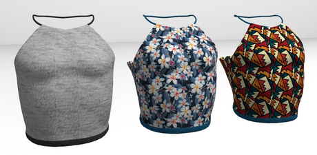 Second Life Marketplace - Shukuvali - Set of 3 Halter Neck Tops