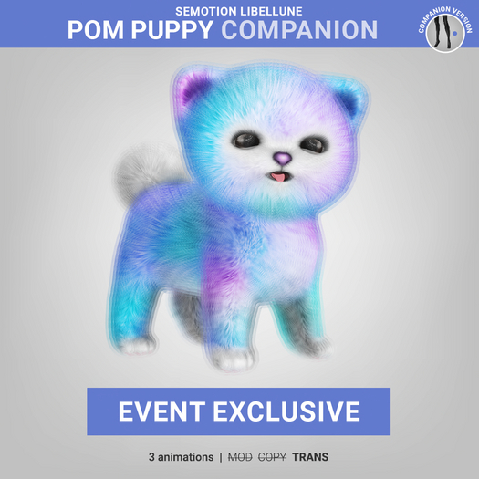 Second Life Marketplace - SEmotion Libellune Pom Puppy Companion EXCLUSIVE