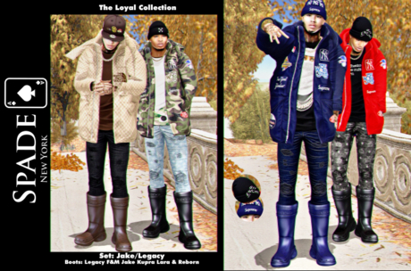 Second Life Marketplace - Spade: Loyal Set Coat With Hood (Red)