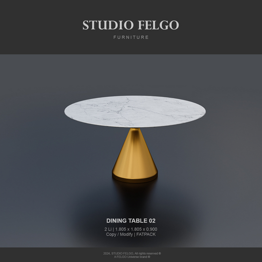 Second Life Marketplace - STUDIO FELGO // Dining table 02