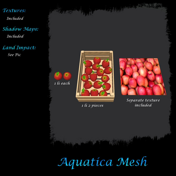 Second Life Marketplace - Aquatica Mesh - AM025782 Fruit Set - Apples