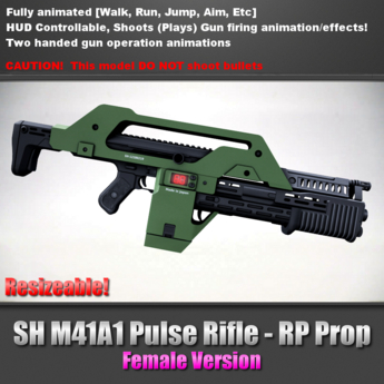 Second Life Marketplace - SH RP Prop Gun - M41A1 Pulse Rifle (Female ...