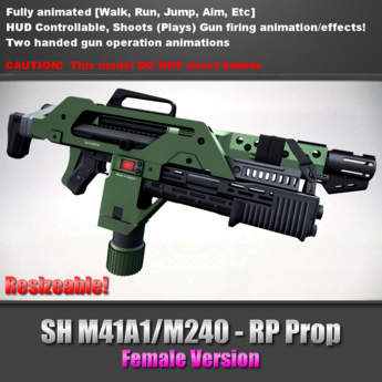 Second Life Marketplace - SH RP Prop Gun - M41A1/M240 (Female Version)