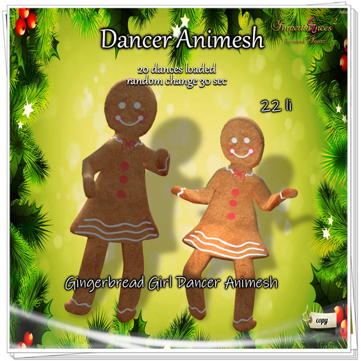 Second Life Marketplace - Gingerbread Girl Dancer Animesh