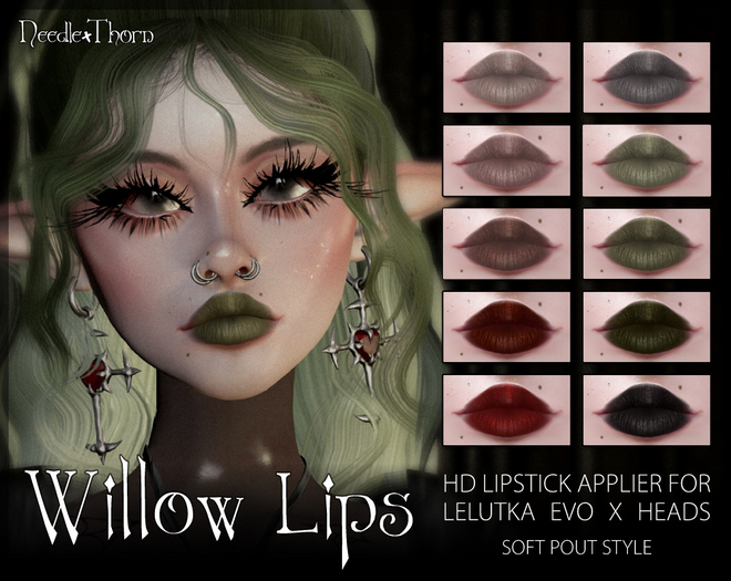 Second Life Marketplace - [NxT] Willow Lips - HD Lipstick | Evo X