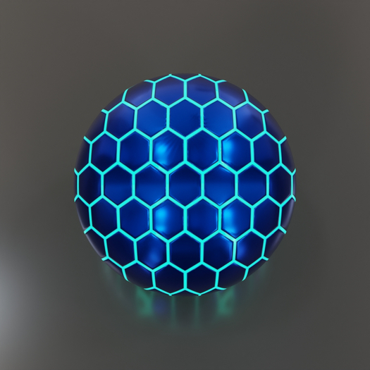 Second Life Marketplace - (TI) PBR Hexagon Flooring (Blue, Emissive)