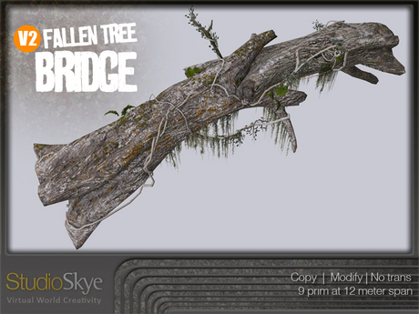 Second Life Marketplace - V2 Fallen Tree Bridge from Studio Skye - Now ...