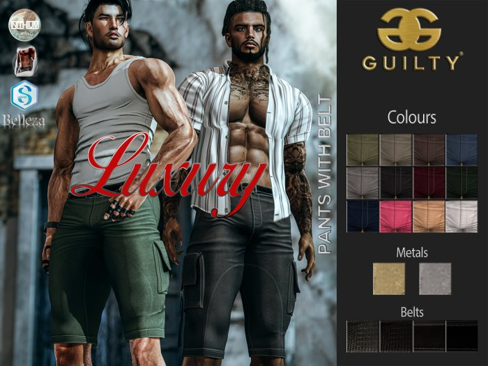 Second Life Marketplace - Guilty 136 Nomad Cargo Pants Luxury