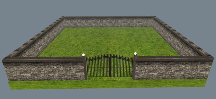 Second Life Marketplace - Greek Roman Stone Fence 40x40x5 with Working ...