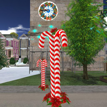 Second Life Marketplace - XMAS CANDY CANE COLUMN