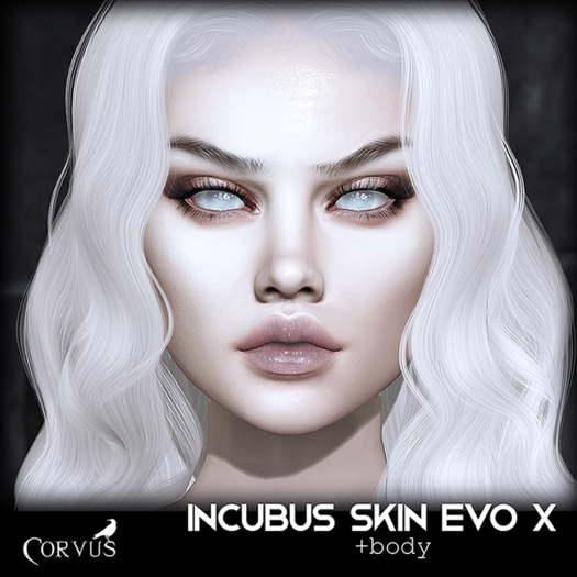 Second Life Marketplace - Corvus : DEMO Incubus Skin Lelutka EvoX