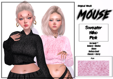 Second Life Marketplace - Mouse Niko Sweater Pink
